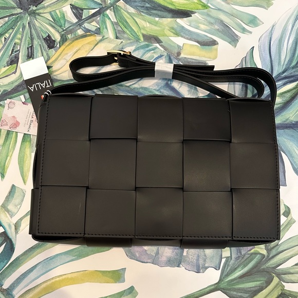 Stella Bianca | Bags | Stella Bianca Leather Woven Shouldercrossbody ...